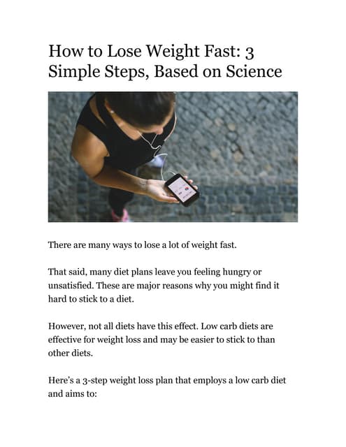 Unicity slimming secret | PDF