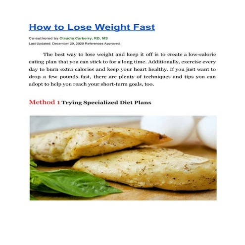 25 Things to Lose Weight | PPTX