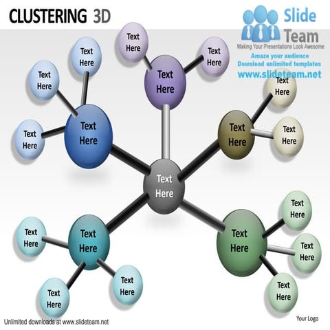 How to make 3 d network clusters powerpoint slides and ppt diagram ...