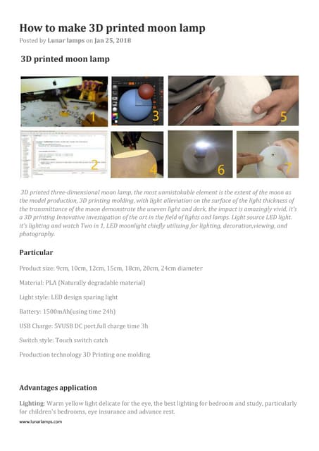 How To Make 3d Printed Moon Lamp Pdf