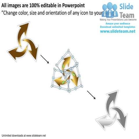 How to make abstract shiny arrows 2 power point slides and ppt diagram ...