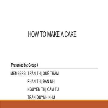How To Make A Cake Pptx