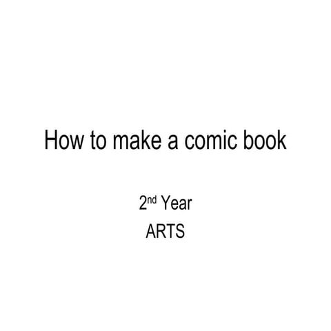 How to make a comic book | PPT