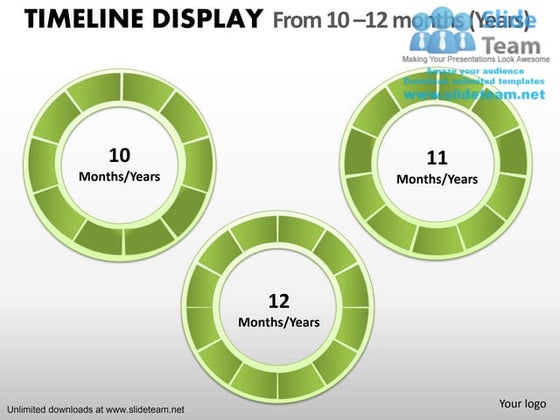 Calendar rotational timeline display 7 power point slides and ppt ...