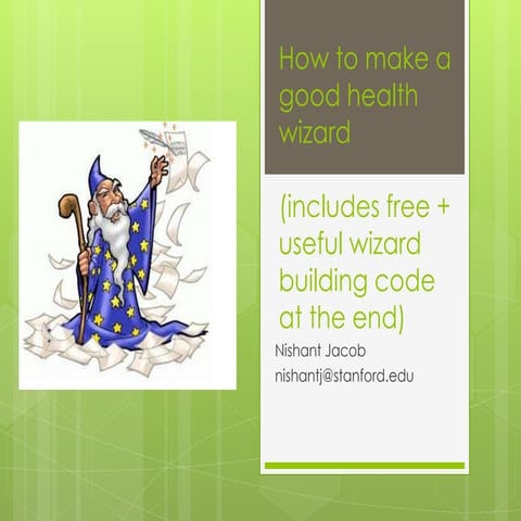 How to make a good health wizard (free + useful code at the end ...