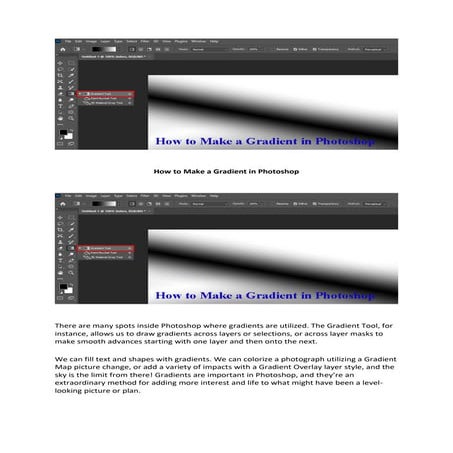 How to Make a Gradient in Photoshop | PDF