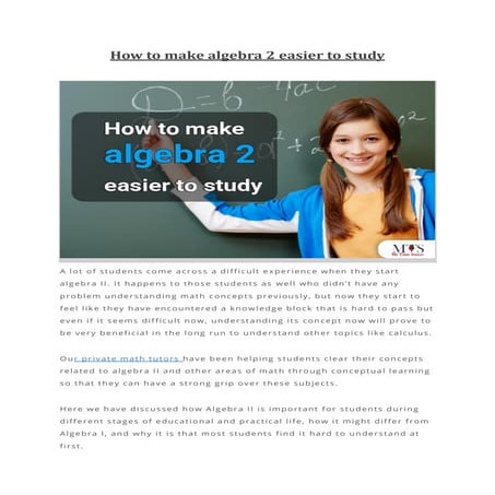 How to make algebra 2 easier to study.pdf