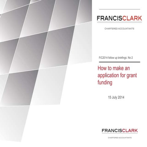 How to make an application for grant funding | PPT