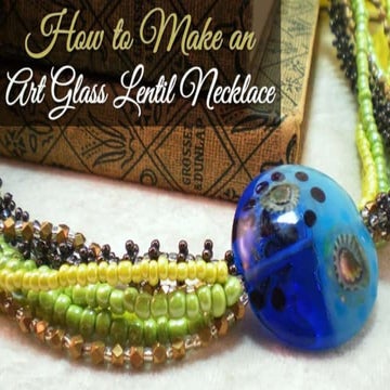 How to Make an Art Glass Lentil Necklace DIY Jewelry Making Tutorial | PPT