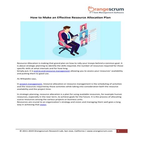 How To Make An Effective Resource Allocation Plan Pdf