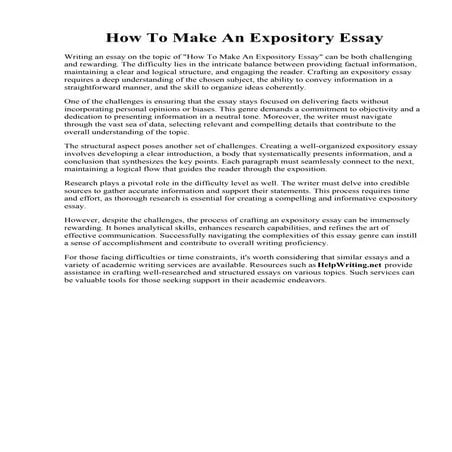 How To Make An Expository Essay.pdf