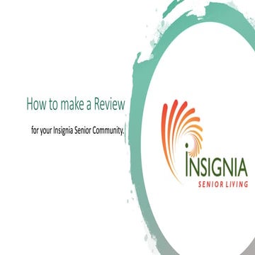 How to make a Facebook Review in our Insignia Senior Communities | PPT