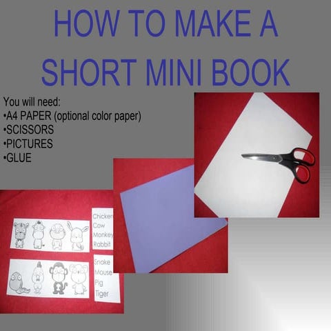 How to make a short mini book | PPT
