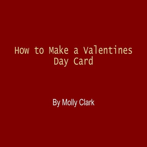 How to make a valentines day card | PPT