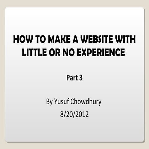 How to make a website part3 | PPT