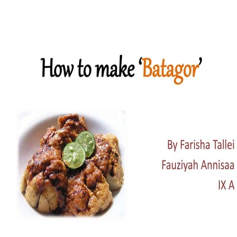How to make 'batagor' | PPT