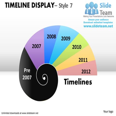 How to make calendar rotational timeline display 7 power point slides ...