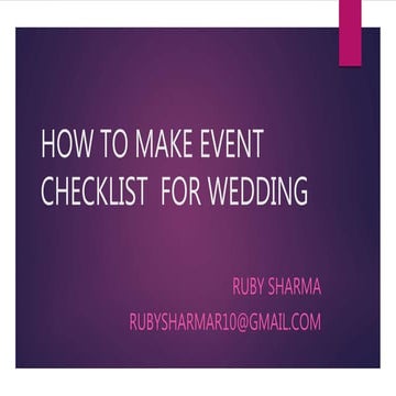 Perfect muslim wedding planning guide | PDF