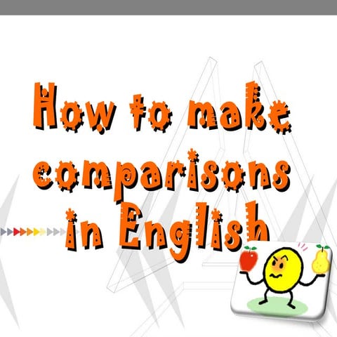 How to make comparisons in english a2 | PPT