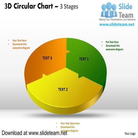 How to make create 3 d doughnut chart circular puzzle with hole in ...