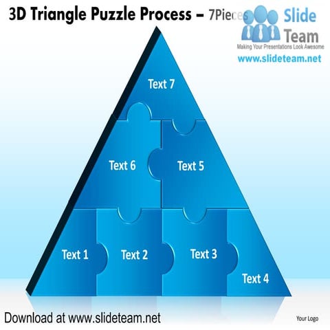 How to make create 3 d pyramind triangle built out of puzzle pieces ...