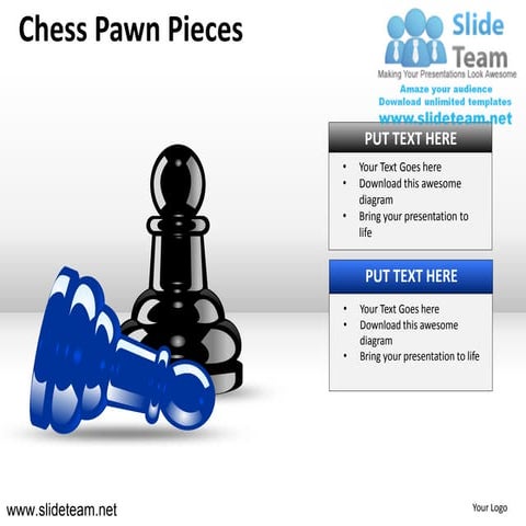 How to make create chess pawn pieces powerpoint presentation slides and ...