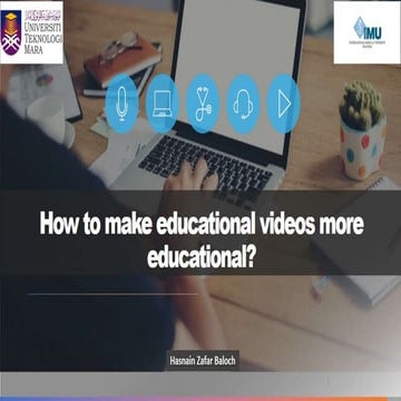 Video Based Educational Content Design | PPTX
