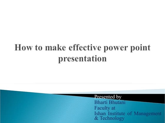 Effective PowerPoint Techniques: First Steps | PPT