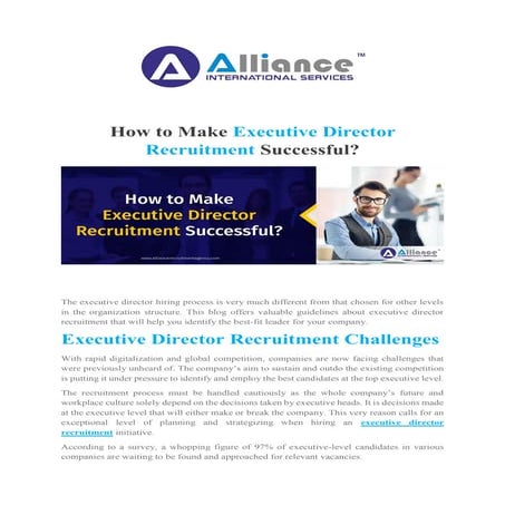 Qualifications Of An Executive Director | PDF