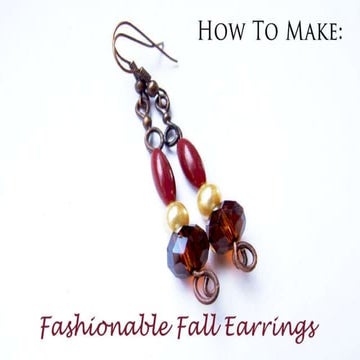 How to Make Fashionable Fall Earrings DIY Jewelry Making Tutorial | PPT