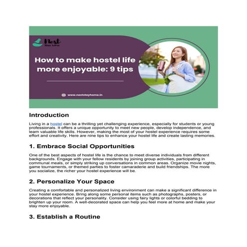 How to make hostel life more enjoyable _ 9 tips.docx