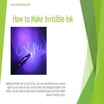 How to make invisible ink | PPTX