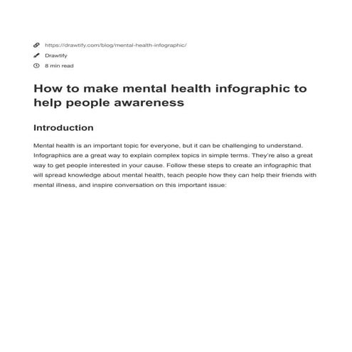 How to make Mental Health Infographic to help people awareness.pdf