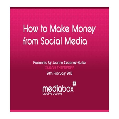How to make money from social media jsb | PDF