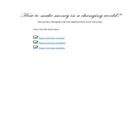 How to make money in a changing world? | PDF