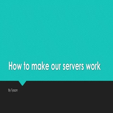 How to make our servers work properly - Online call presentation | PPTX