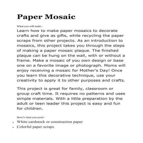 Grade 7 Mosaic.ppt