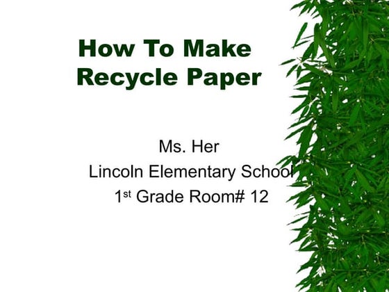 How to recycle paper | PDF
