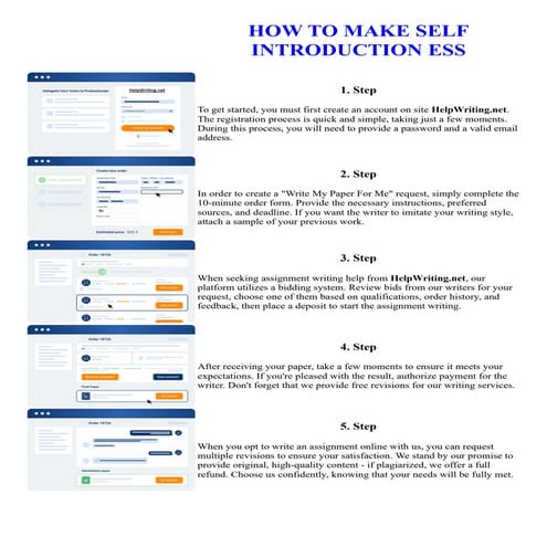 HOW TO MAKE SELF INTRODUCTION ESS | PDF
