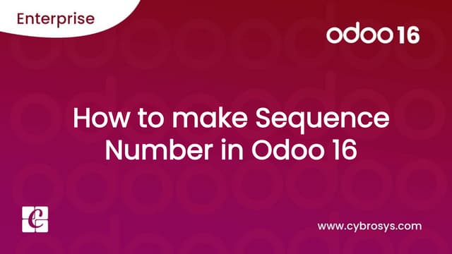 How To Make Sequence Number In Odoo 16 PPT how-to-make-sequence-number-in-odoo-16-ppt