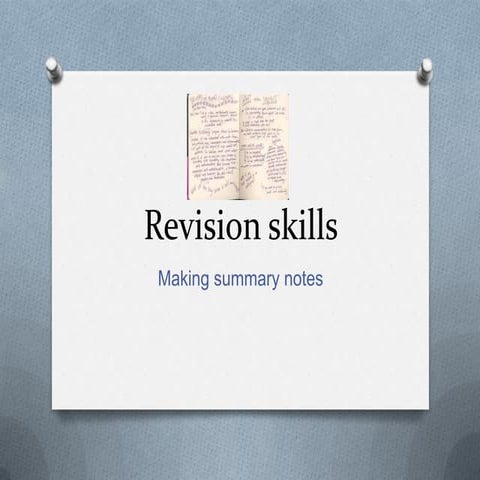 How to make summary notes | PPTX