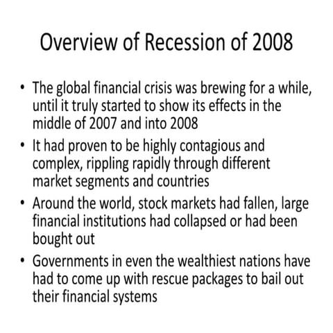 How to make sure recession of 2008 doesn't happen again | PDF