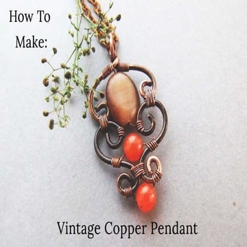 How to Make Vintage Copper Pendant DIY Jewelry Making Tutorial | PPTX