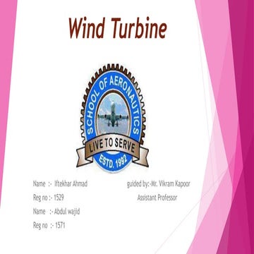 Horizontal axis wind turbine | PPTX