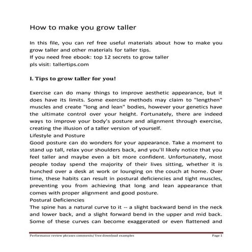 How to make you taller | DOCX