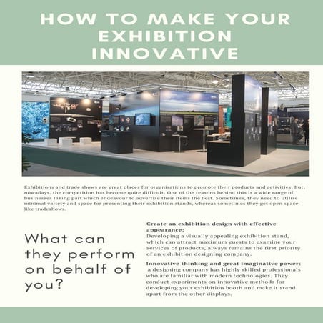 How to Make Your Exhibition Innovative | PDF