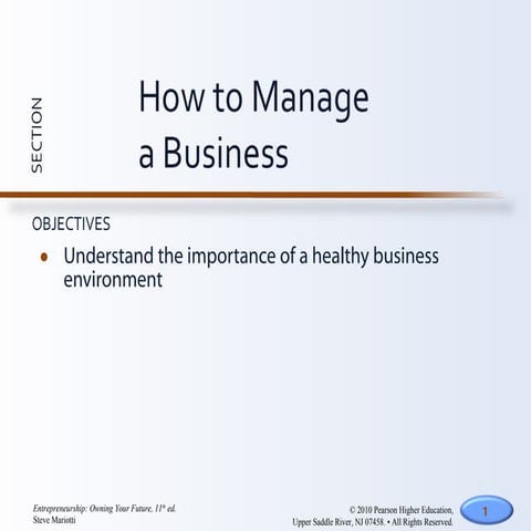 How to manage a business part ii | PPT