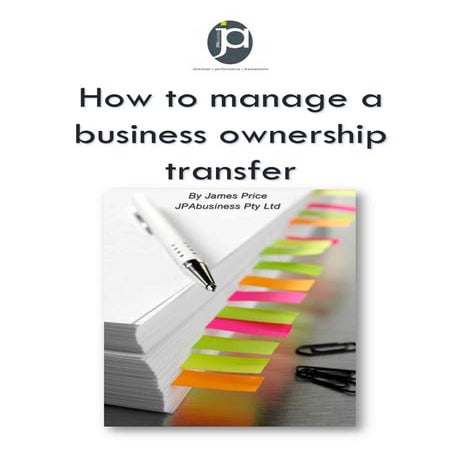 How to manage a business ownership transfer | PDF