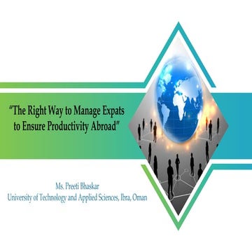 Expatriate , myth and reality, managing expats | PPT