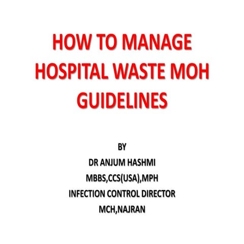 How to Manage Hospital Waste | PPT